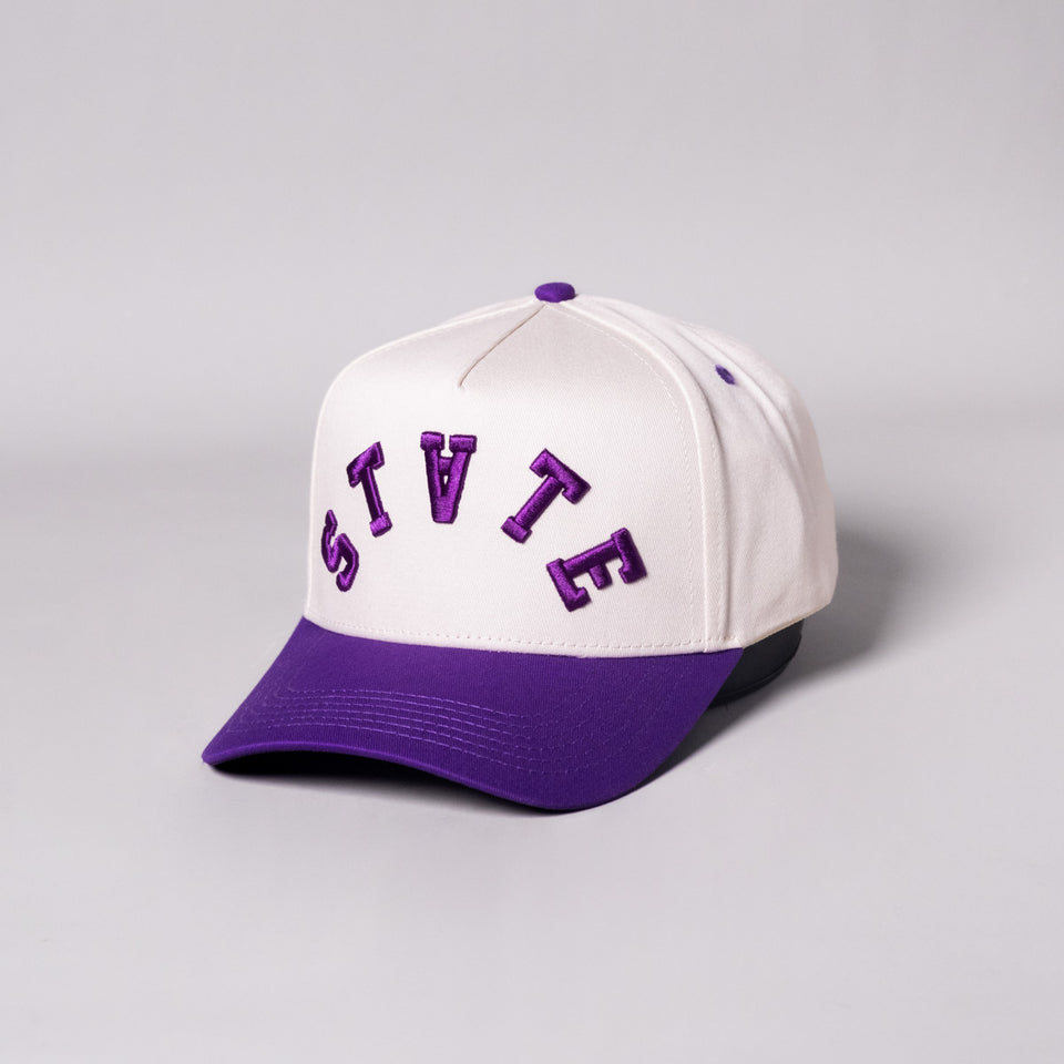 Cream and Purple State Wildcats Snapback Hat – Woodn Grail