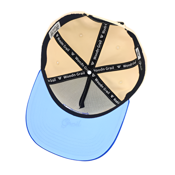 Cream & Royal Blue Creighton Hat – Bluejays Script Snapback - Woodn Grail