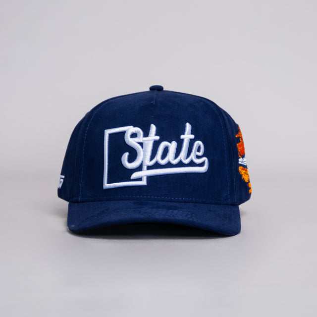 Navy Suede Spectrum Magic Utah State Snapback Hat – Woodn Grail