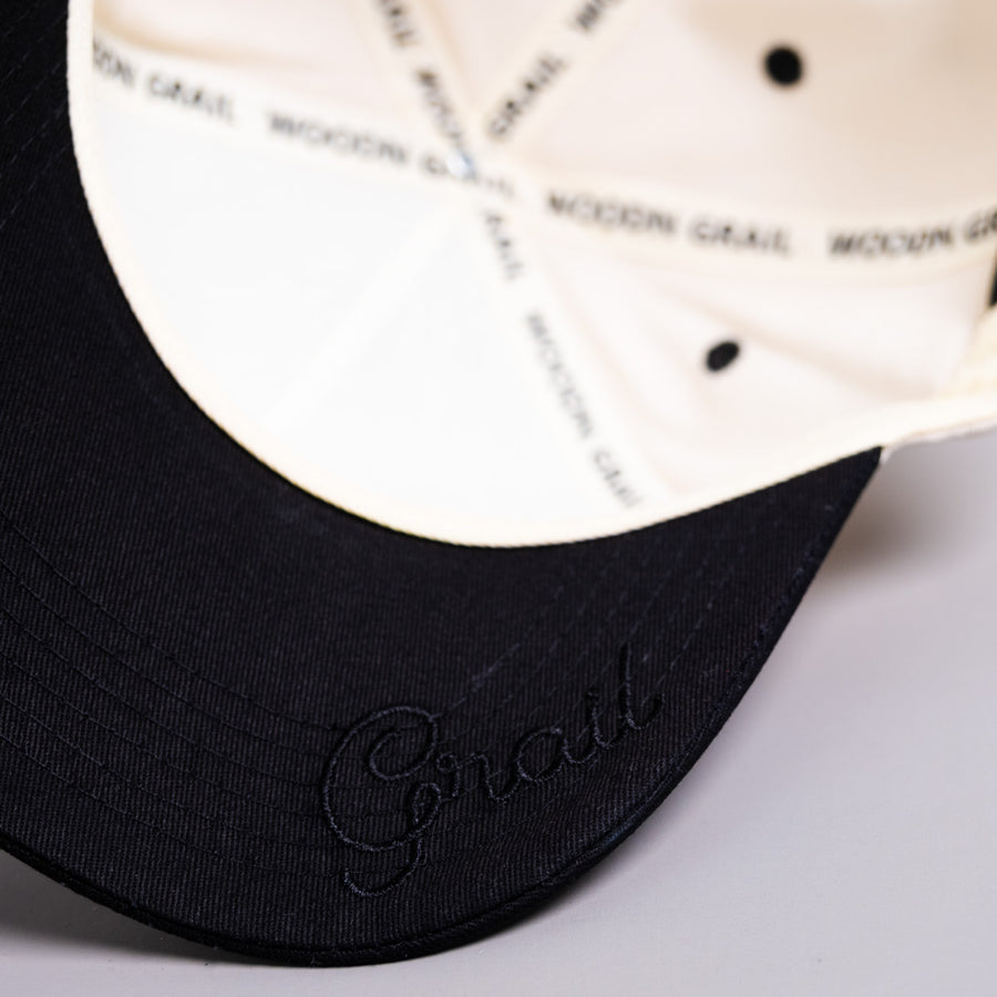 Utah Utes Hat - White Snapback with Black Logo - Woodn Grail