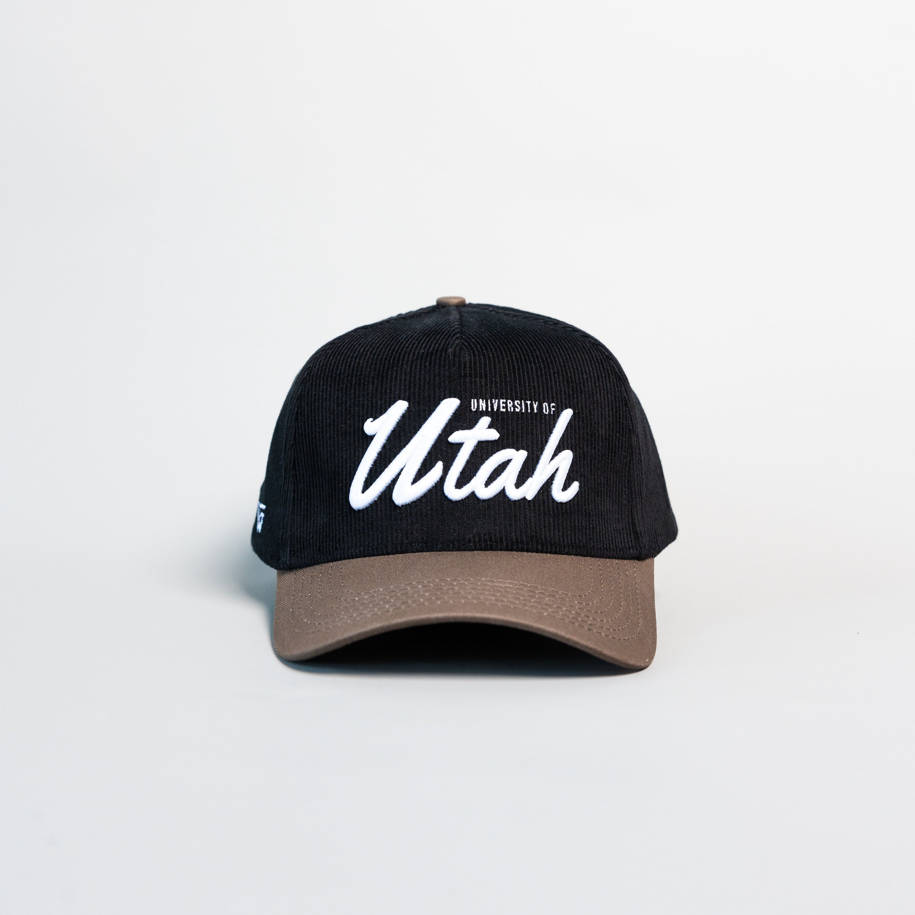 Utah Utes Hat Black Corduroy Brown Suede Brim Script Snapback College ...