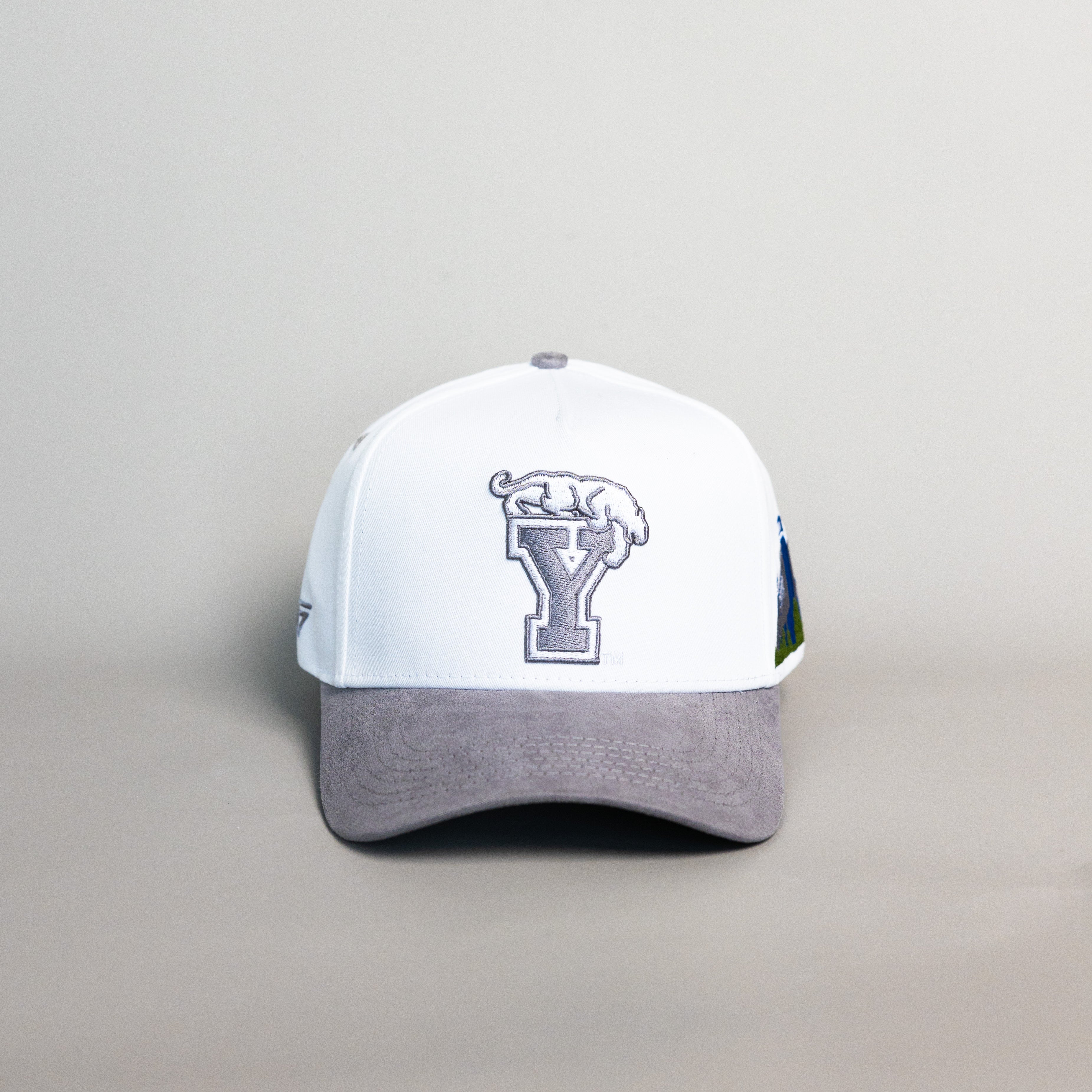 BYU Beetdigger Y Hat White Cotton Grey Suede Brim Stadium Patch ...
