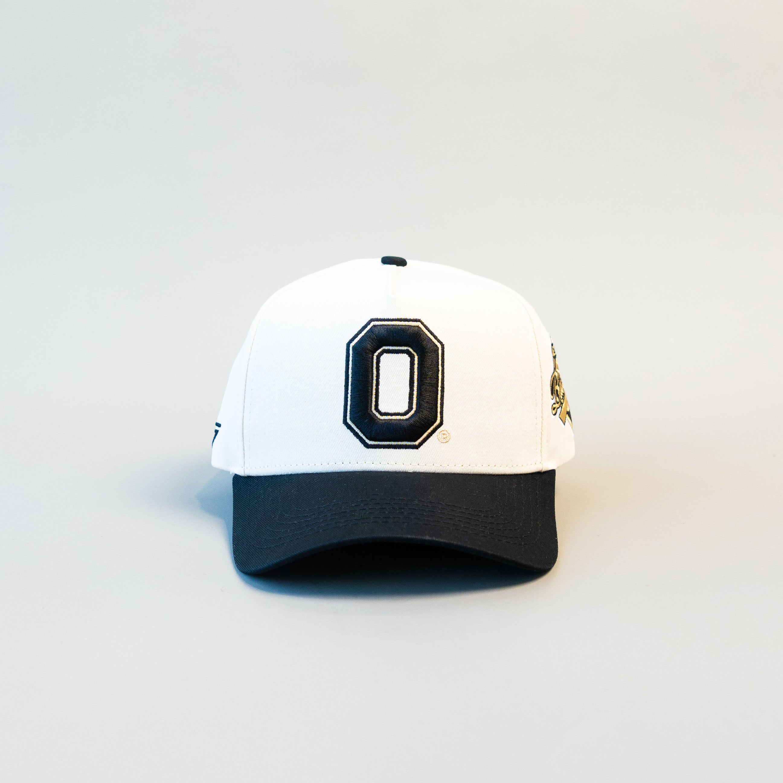 Ohio State Buckeyes Block O Hat White Black Brim Side Patch Snapback ...