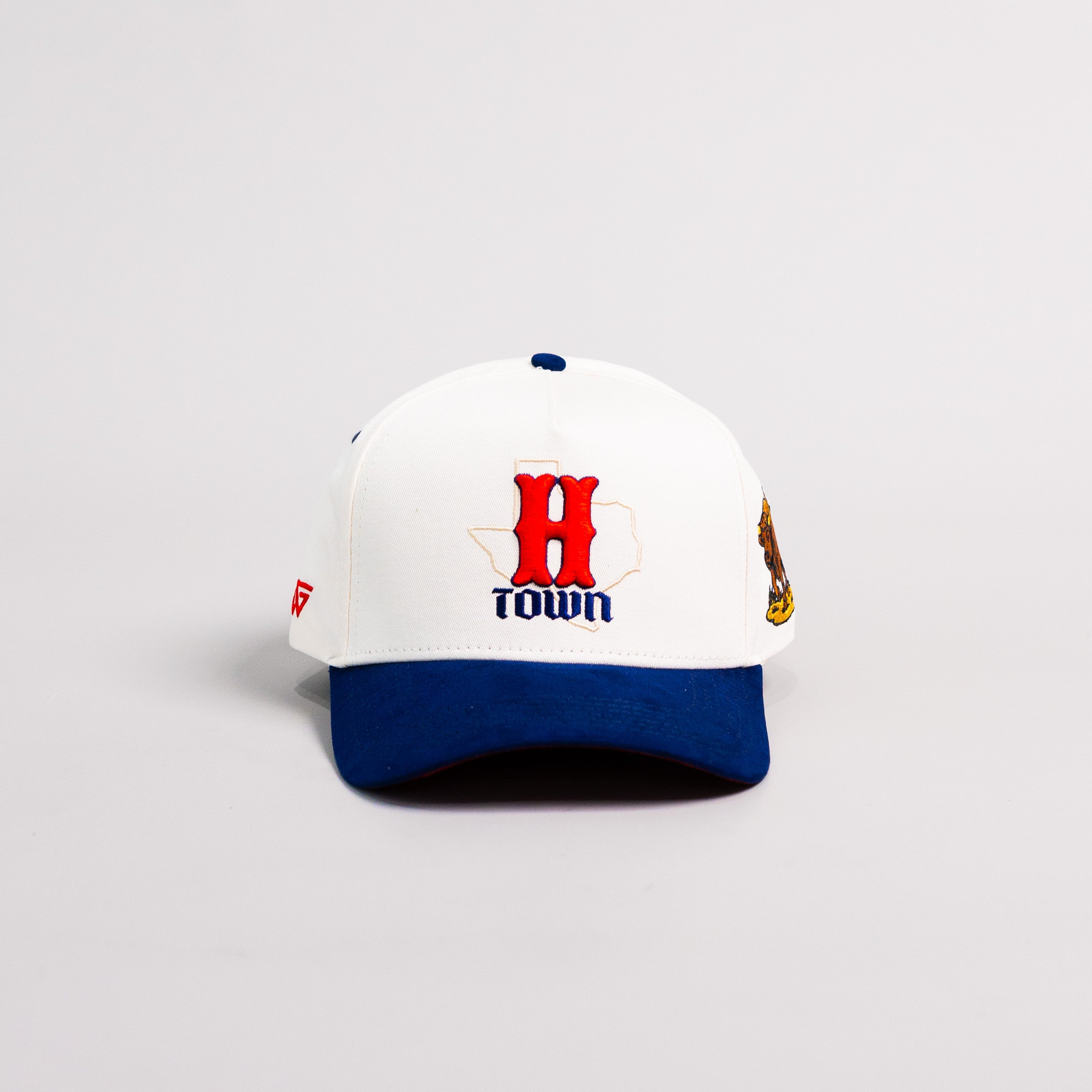 Houston H-Town Hat White Navy Corduroy Brim Red Blue Logo Snapback City ...